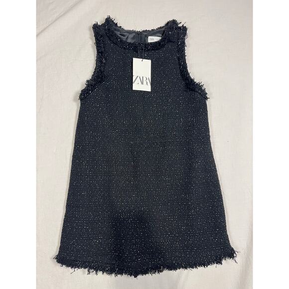 Zara | Dresses | Nwt Zara Girl Black Chanel Style Dress | Poshmark